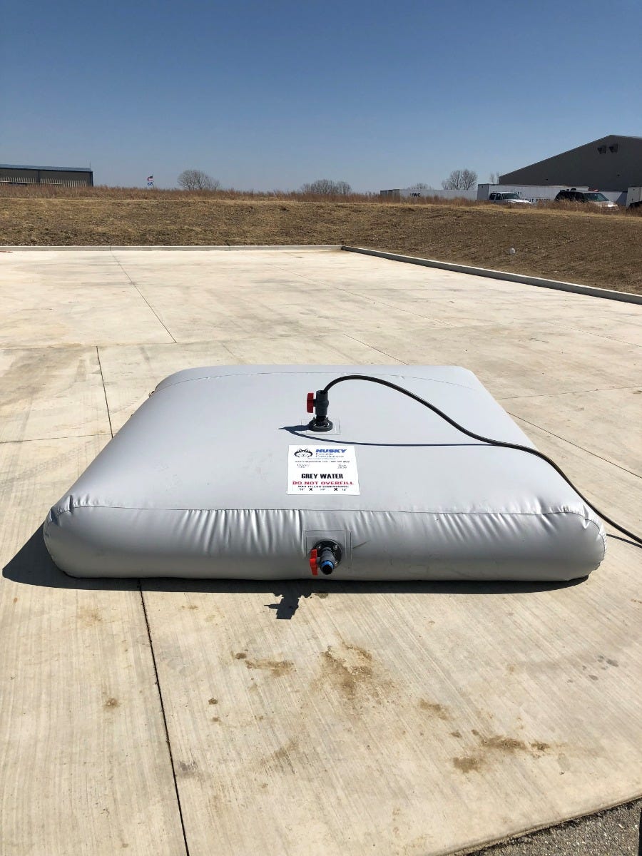 Husky Portable Containment 500 Gallon Gray Water Bladder Tank - HPC-BT-500