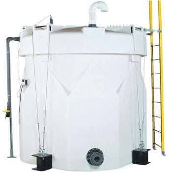 1100 Gallon Double Wall Storage Tank XLPE 1.9 SG Natural White