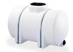 925 Gallon Horizontal Leg Tank in Black with Fitting Installed