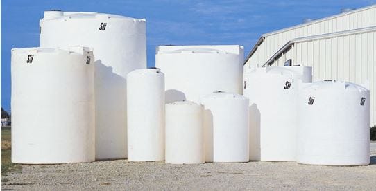 290 Gallon HDLPE Vertical Storage Tank 1.9 S.G.