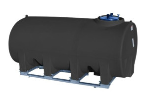 1600 Gallon Plastic Horizontal Skid Mounted Storage Tank with Sump ...
