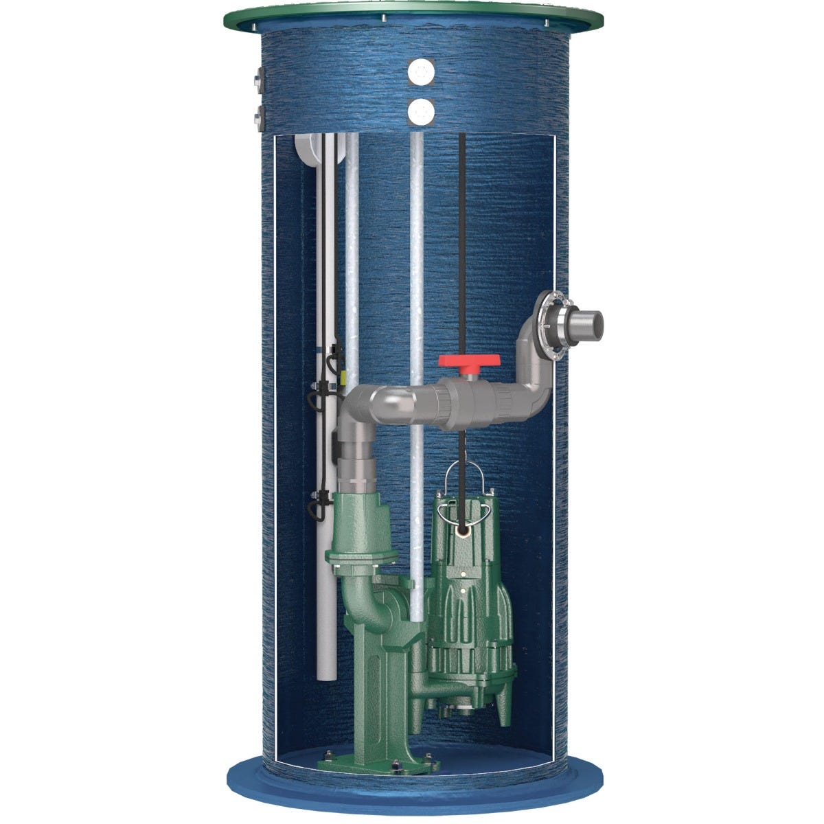 922 Simplex 24" x 48" Lift Station Package (Outdoor) with 2 HP Shark Pump